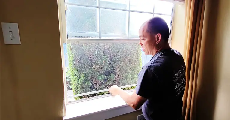 How To Get A Window Screen Back In From Inside?