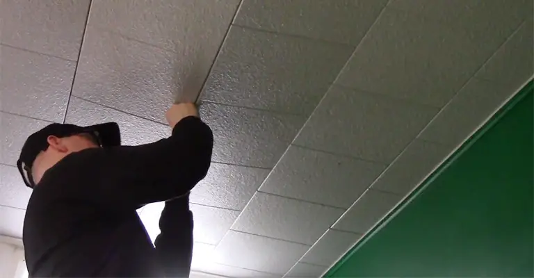How To Fix Sagging Ceiling Tiles Ceiling Tiles Diy Drop