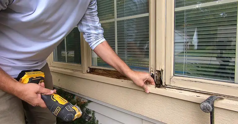 How To Repair and Replace a Rotted Window Frame and Wood Around It?